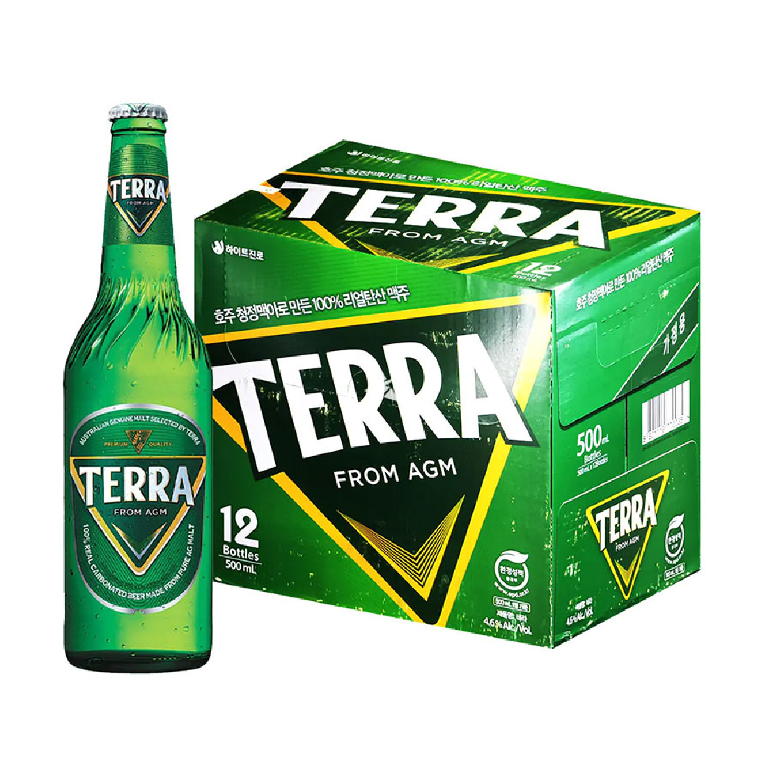 韓國 TERRA 啤酒 500ml 玻璃瓶 一箱12入 - 島羽 | WINGISLANDS